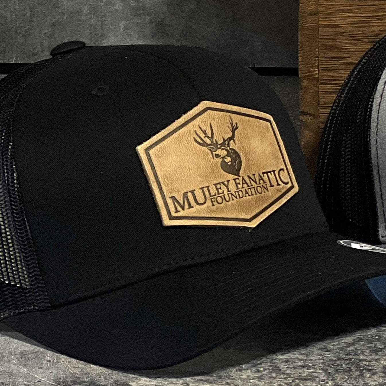 MFF Leather Patch Hat – Muley Fanatic Foundation Store